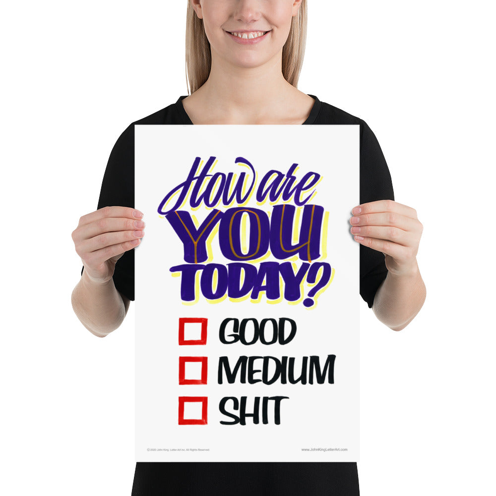 Mood Check Poster 12"x18" – John King Letter Art